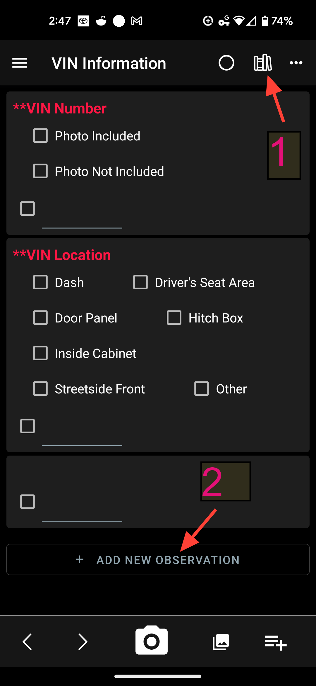 Starting a RV Inspection - RV Scribeware